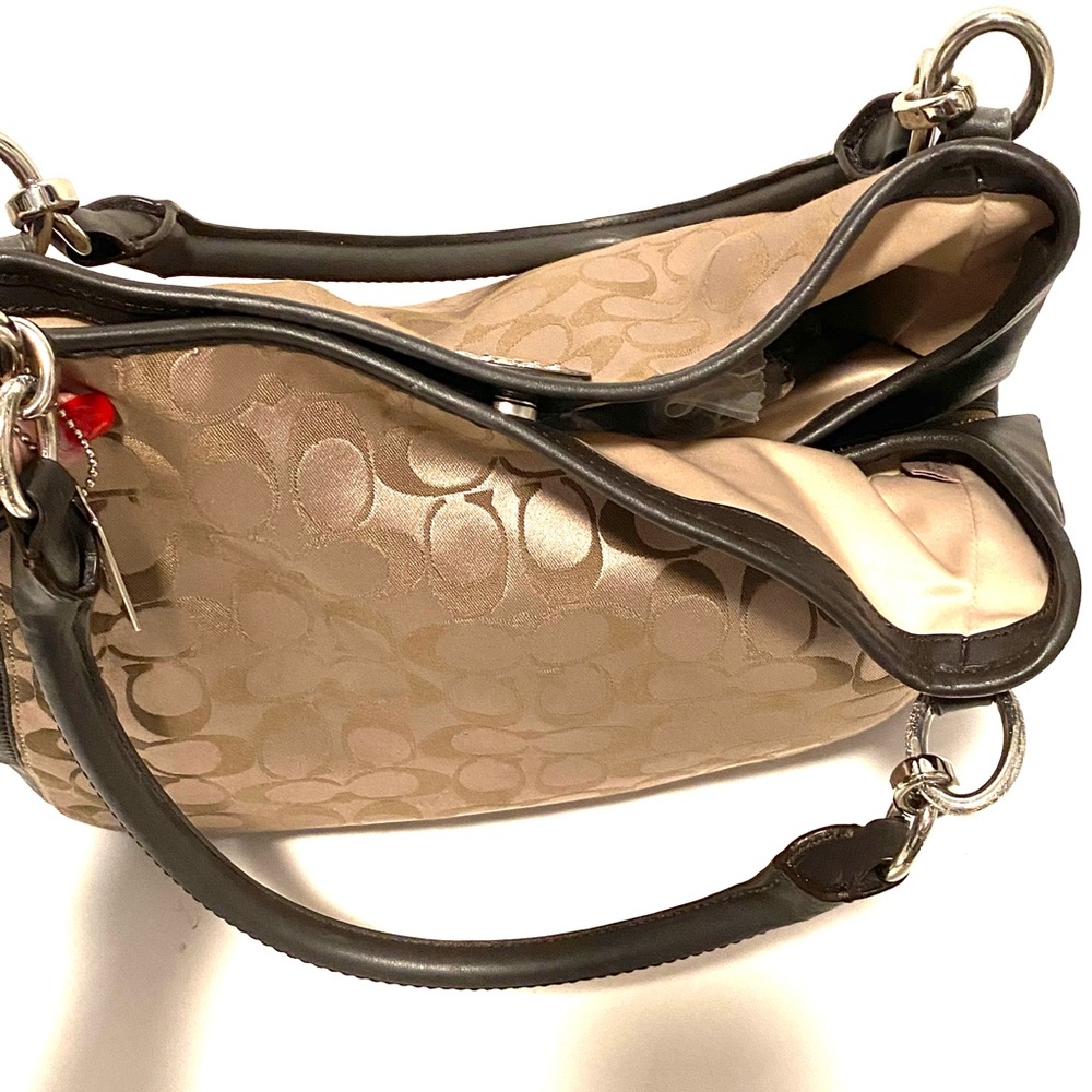 Coach Madison Phoebe Signature Sateen/Leather Shoulde… - Gem